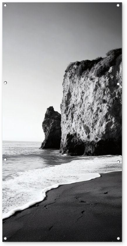 Tuinposter 80x160 cm - Tuindecoratie Strand - Klif - Golven ...
