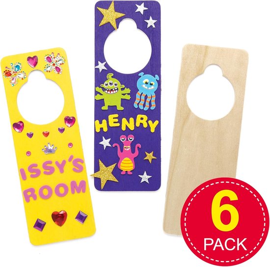 Deurhanger van hout om te beschilderen - DIY knutselset voor kinderen ...