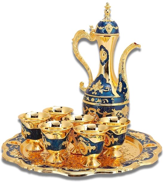 Elegante Turkse Koffieset - Decoratief Accessoire - Set van 8 ...