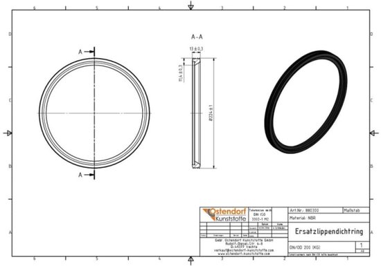 KG Buis Afdichting DN 200, PVC, Rioolbuis Afdichting | bol