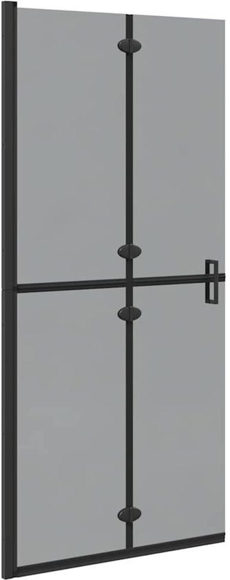 vidaXL - Inloop - douchewand - Zwart - en - donkertransparant - 90 - x ...