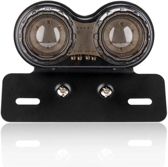 12V Motorfiets Achterlicht Zwart LED met Richtingaanwijzer - Voor H-onda K-awasaki... | bol