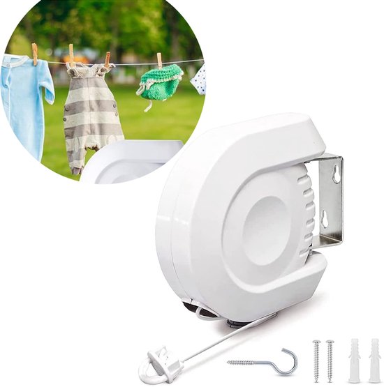 1 Stuks - Waslijn Uittrekbaar - Plastic waslijn - Drooglijn voor buiten ...