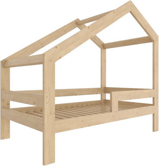 Need Sleep - Montessori Kinderbed Huisbed 180x90 cm - Naturel Hout ...