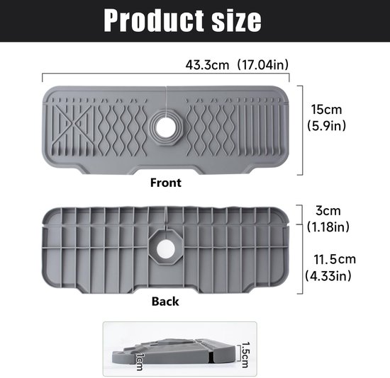 Waterafvoermat voor Keuken en Badkamer met Flexibel Ontwerp en Snelle ...
