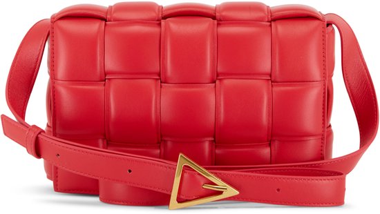 Bottega Veneta Padded Cassette Tas 'Firework Red'. | bol