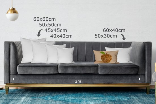 Sierkussens - Kussentjes Woonkamer - 50x30 cm - Appel - Panter ...
