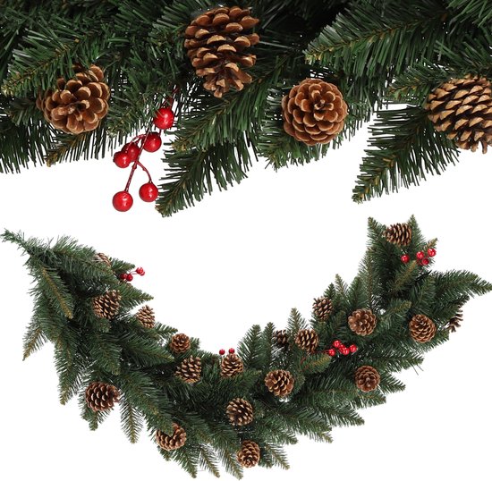 KADAX Dennenslinger, decoratieve slinger, 115 cm lange dennenslinger ...
