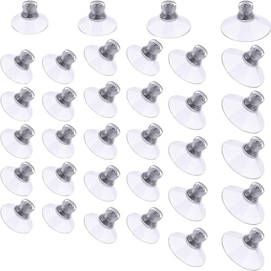 Goodivery® - Set Van 30 Zuignappen Met Schroefdraad En Kartelmoer - PVC ...