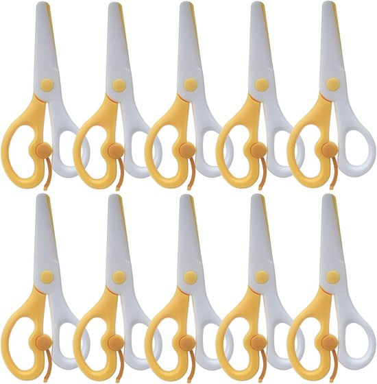 Roellgs 10pcs Safety Scissors for Kids, DIY Kindergarten, Training Toys ...