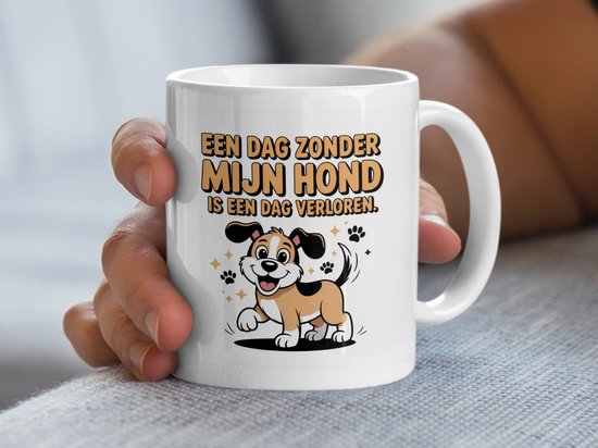 Een Dag Zonder Mijn Hond Mok, Hond Liefhebber Cadeau, Grappige Honden ...