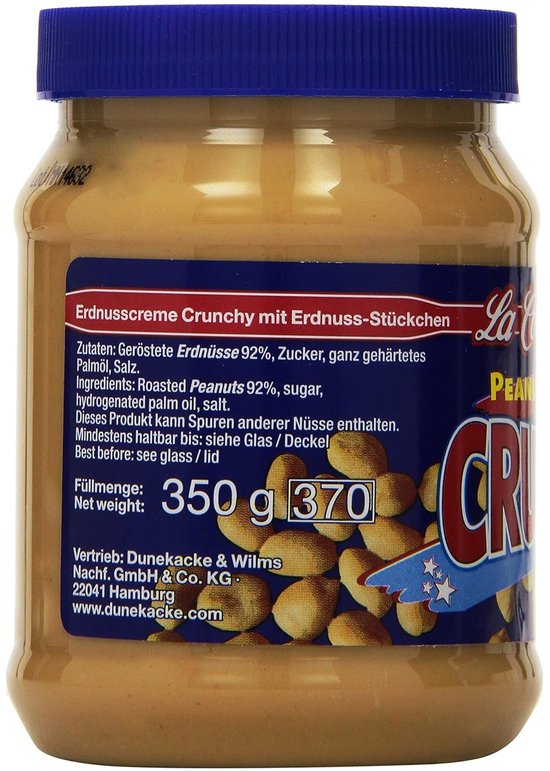 Crunchy La Comtesse Pindakaas 350g | bol