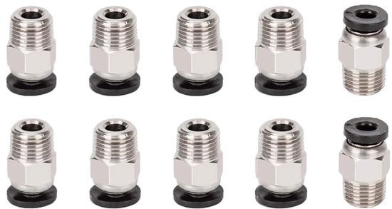 10pcs 3D Printers PC4-M10 Pneumatic Connectors - PC4-M10 Straight ...
