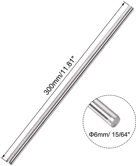 5 stuks 304 Metalen Tuinstokken 6mm x 300mm DIY Ambachten | bol