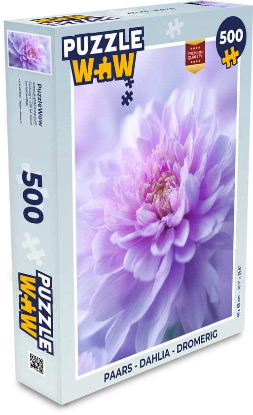 Puzzel Paars - Dahlia - Dromerig - Legpuzzel - Puzzel 500 stukjes | bol