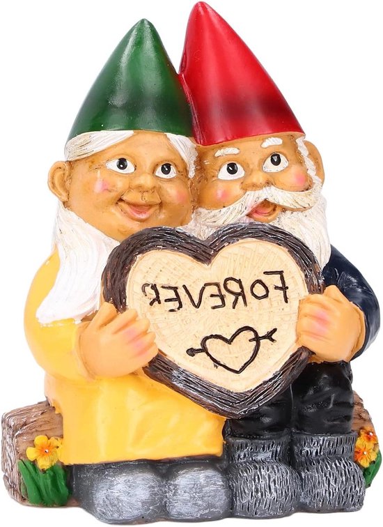 Allecto Plus - Tuin Standbeeld Kabouterpaar - Hartvormig - Huis & Tuin ...