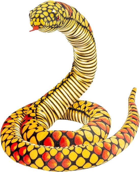 Allecto Plus - Levensechte pluche python - realistische slangknuffel ...