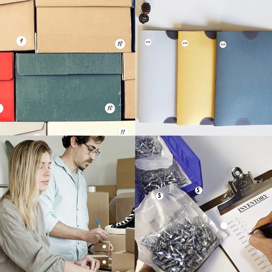 Allecto Plus - Ronde Kleurcodering Stickers - 1/2" Ronde etiketten ...