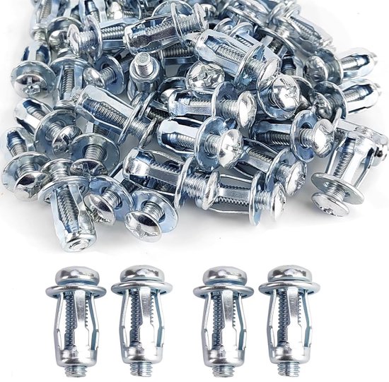 Hollewandpluggen M4 x 20 - metalen lanker - gipsplaatpluggen ...