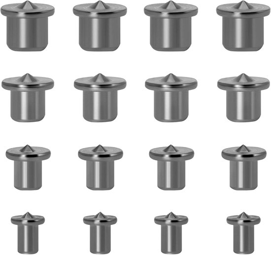 Pluggen set - 16 stuks massieve diameter pluggen - centreerpunt ...