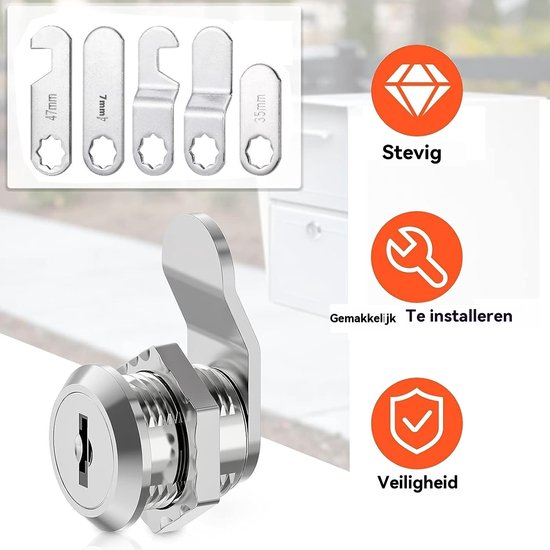 Brievenbusslot Meubelslot Cilinderslot - Veiligheidsslot Camlock ...