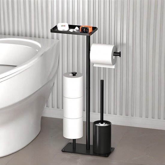 CHIWIN Toiletrolhouder Staand - Wc Rolhouder - Toiletpapierhouder - met ...