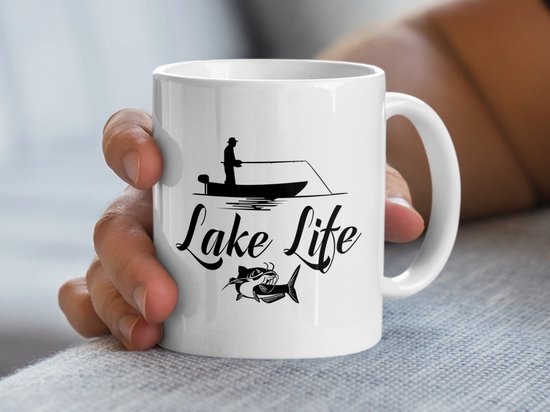 Lake Life Mok, Visser Mok, Meerval Mok, Vis Mok, Boot Mok, Outdoor Mok ...