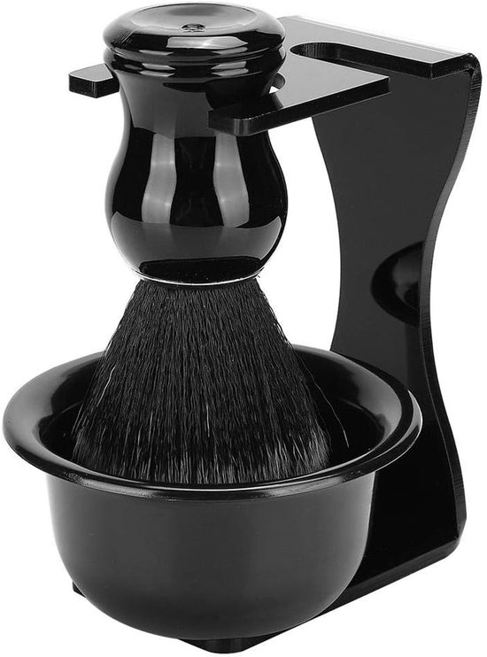 Set de blaireau 3 en 1 - Blaireau - Accessoire de rasage avec support ...