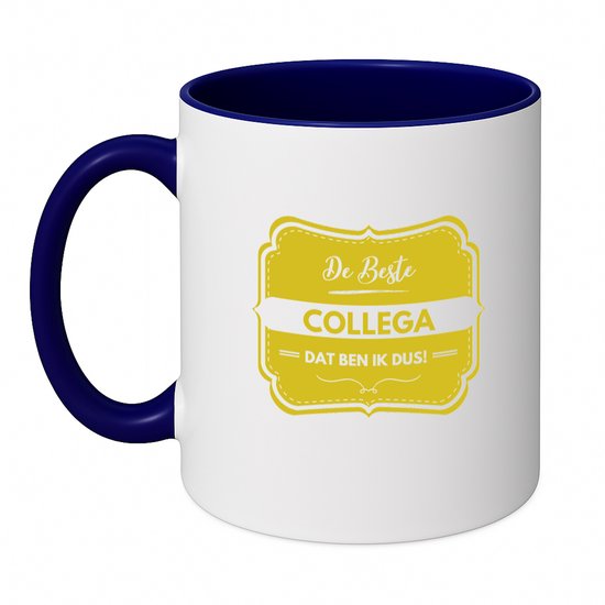 Hacebo® - De beste collega, dat ben ik dus koffiebeker donker blauw ...