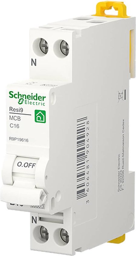 Resi9 - Installatieautomaat - 1P+N - 16A - C-Karakteristiek - 6000A | bol