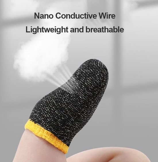 Nixnix - Vinger gaming handschoen - 2 Paar (4x) - Zwart - Finger Sleeve ...