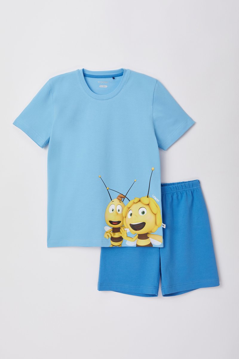 Woody pyjama jongens - blauw - Maya de Bij - 221-1-CPH-Z/810 - maat 128 ...
