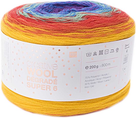 Rico Design - Creative Wool - Degrade Super 6 - Verloopwol cake - no ...