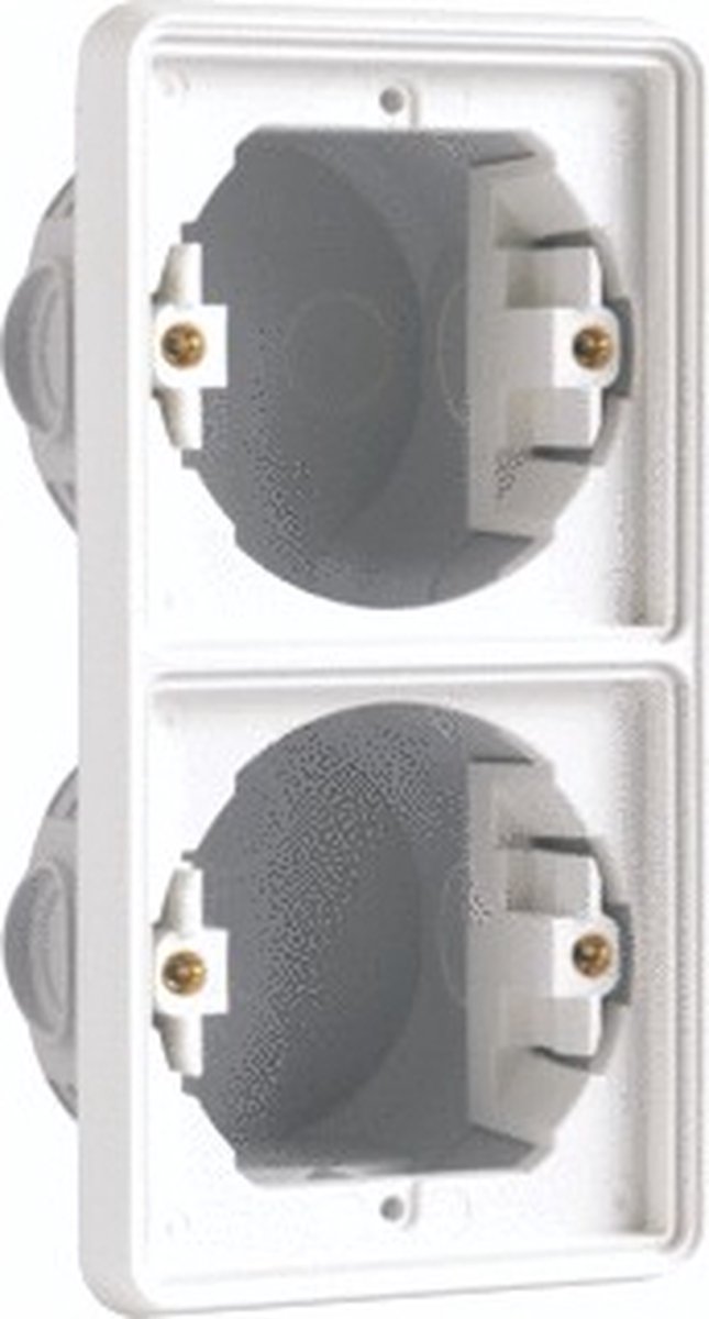 Niko New Hydro - Inbouwdoos 2-voudig verticaal Alpinwit IP55 (701-74000 ...