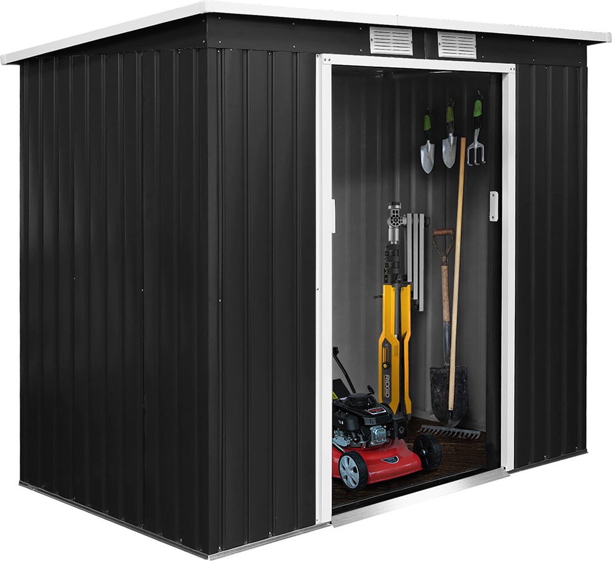 Luxiqo® Tuinschuur – Tuinhuis met Schuifdeur – Tuinberging – Tuinschuur ...