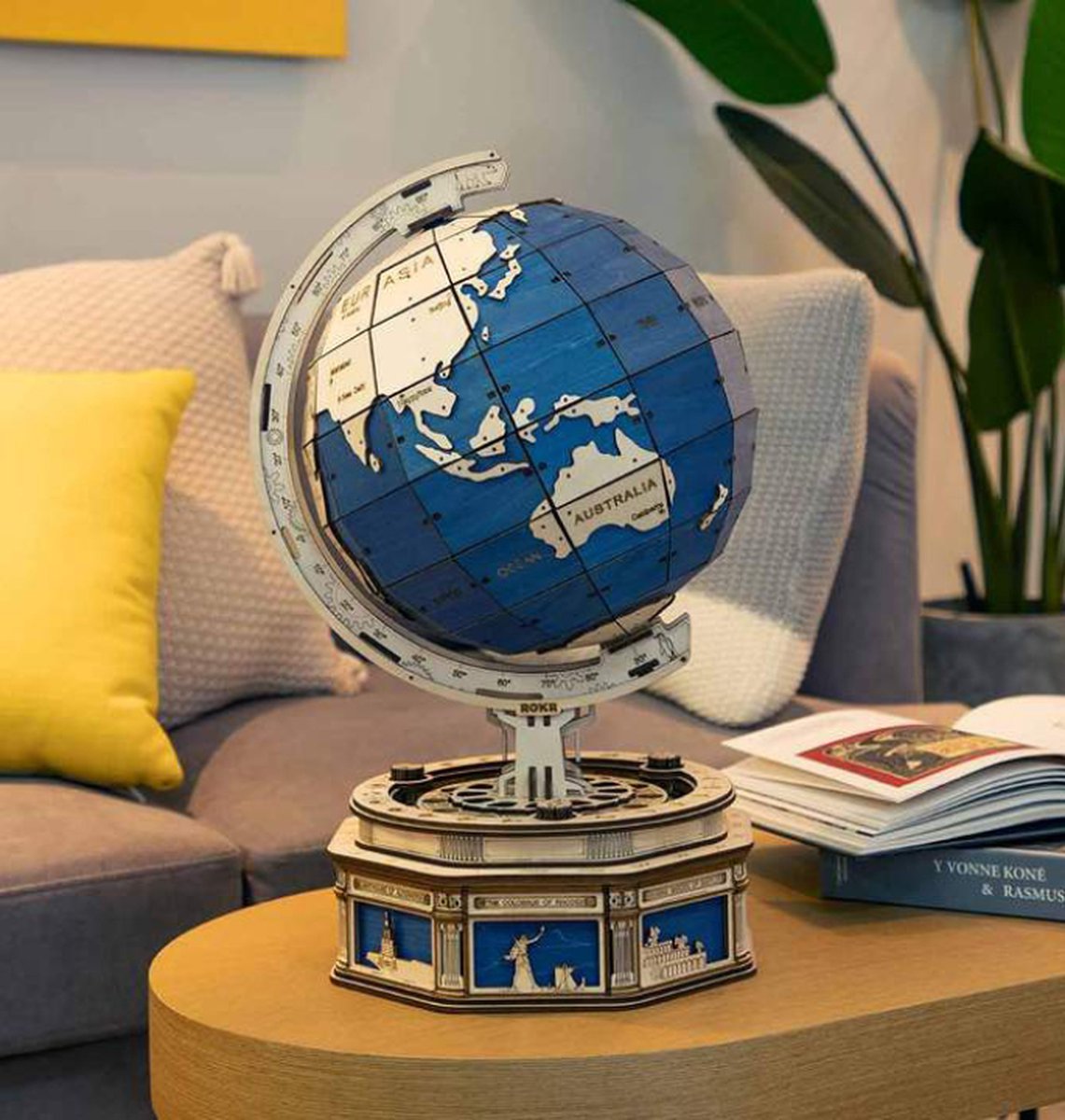 Robotime Wereldbol - The Globe - Houten modelbouwpakket - ST002 | bol.com