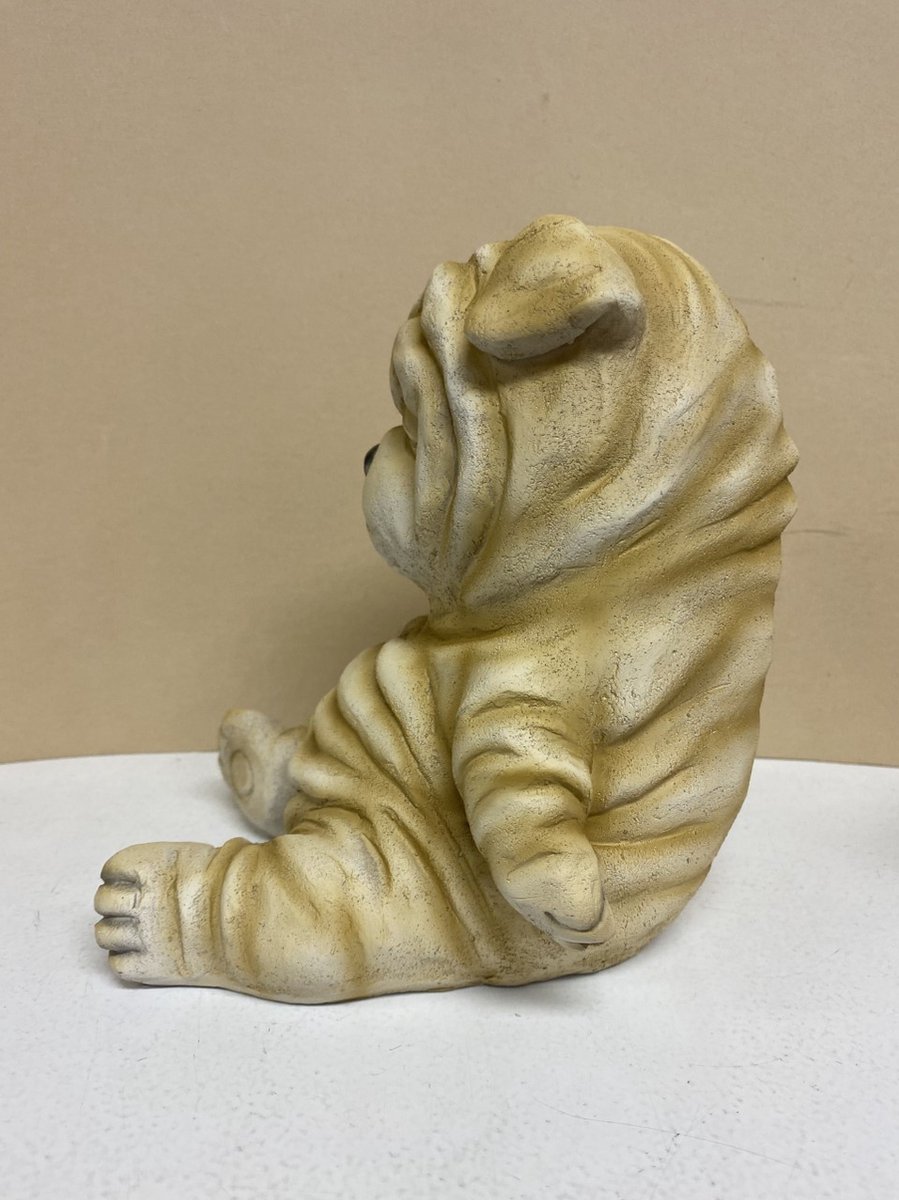 Decoratief polyresin slapend dier - bruine hond - hoogte 20x19x17 cm ...