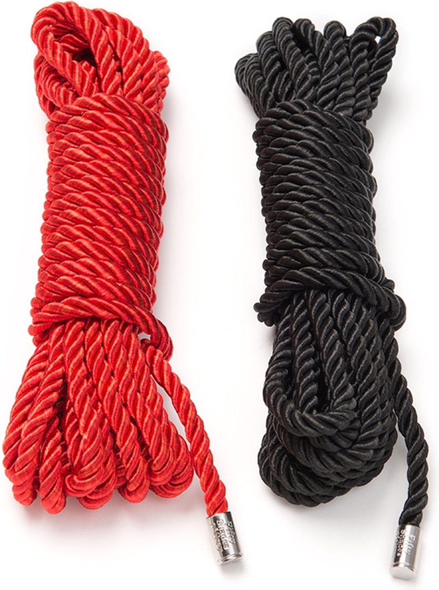 Restrain Me Bondage Rope Twin Pack - Black/Red - Ropes | bol.com