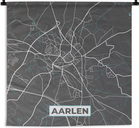 Wandkleed - Wanddoek - Stadskaart – Grijs - Kaart – Aarlen – België ...