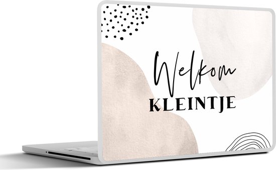 Laptop sticker - 10.1 inch - Quotes - Pastel - 'Welkom kleintje ...