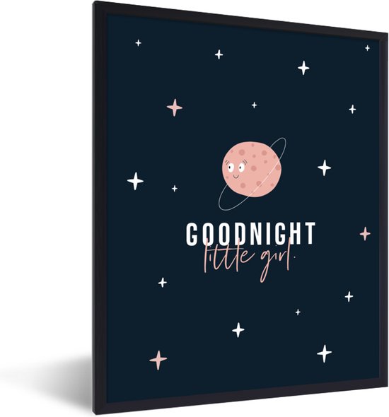 Fotolijst incl. Poster - Quotes - Kinderen - Goodnight little girl ...