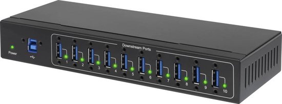 Renkforce USB 3.2 Gen 1-hub 10 poorten Zwart | bol.com