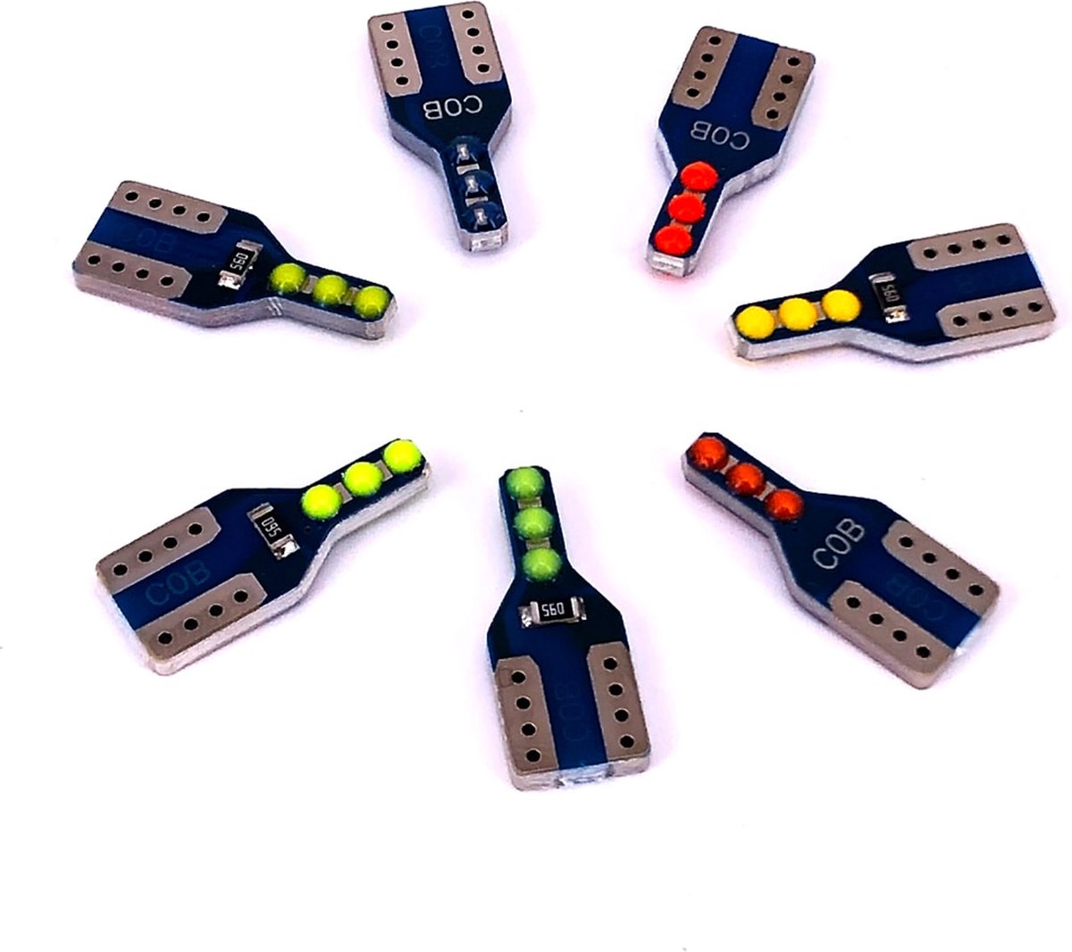 T10 Led Lamp Blauw (Set 4 stuks) 10000K Canbus 5W5 | W5W | Led Signal ...