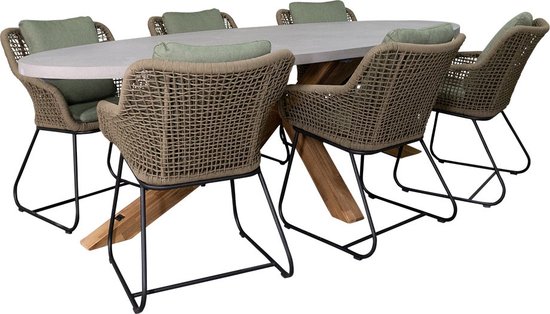 BUITEN living Livorno/Portofino dining tuinset 7-delig | betonlook ...