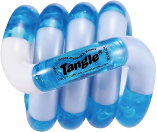 Tangle Crush Junior - Blauw Wit - Stressbal voor de hand | bol.com