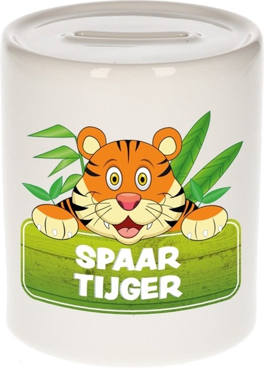 Kinder spaarpot met spaar tijger opdruk - keramiek - tijgers ...