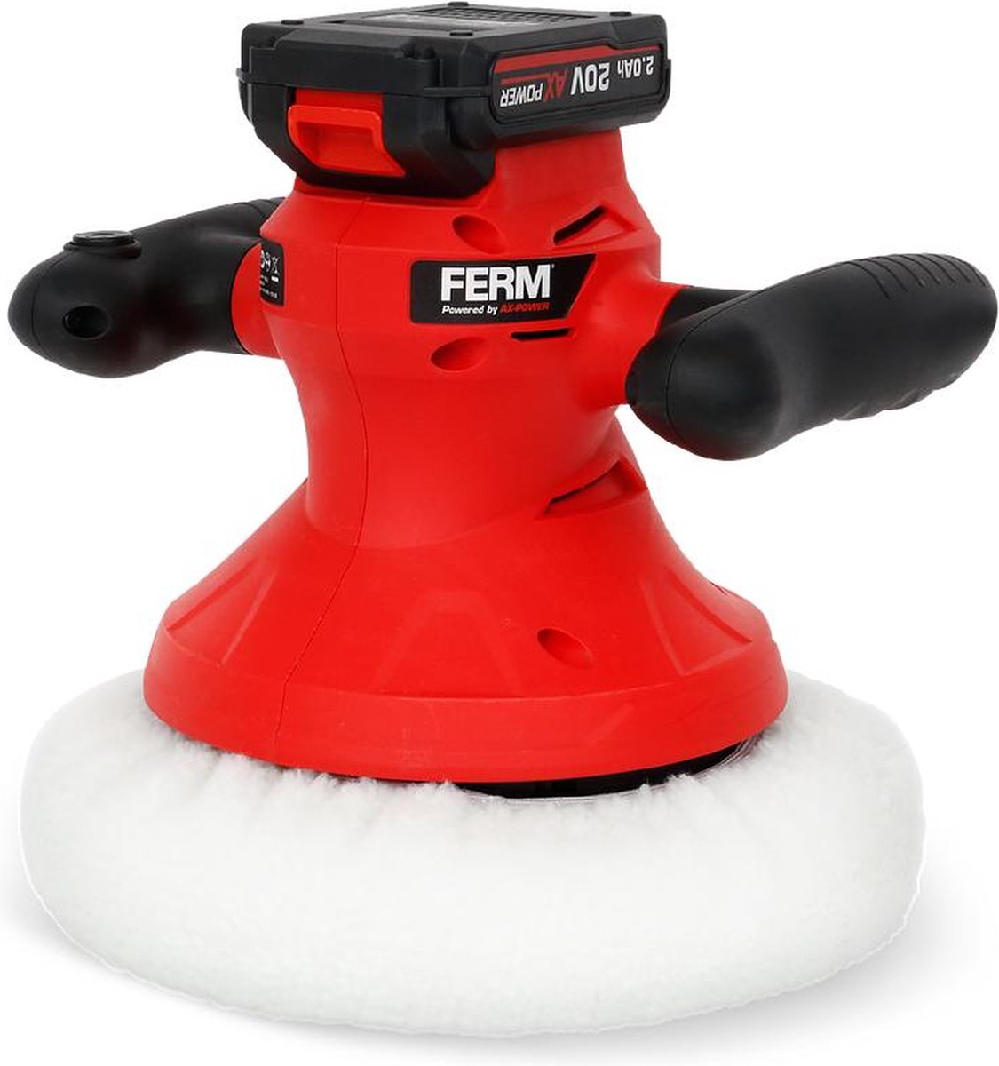 FERM polijstmachine 20 volt | 2.0 Ah | 240 mm auto detailen schoonmaken ...