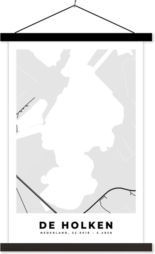 Posterhanger incl. Poster - Schoolplaat - Friesland - De Holken - Kaart ...