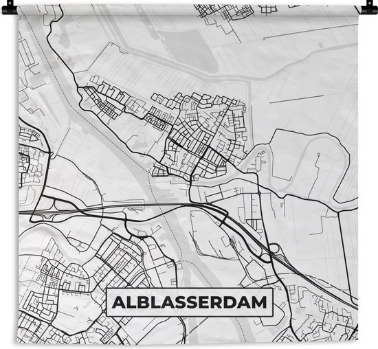 Wandkleed - Wanddoek - Plattegrond - Alblasserdam - Kaart - Stadskaart ...