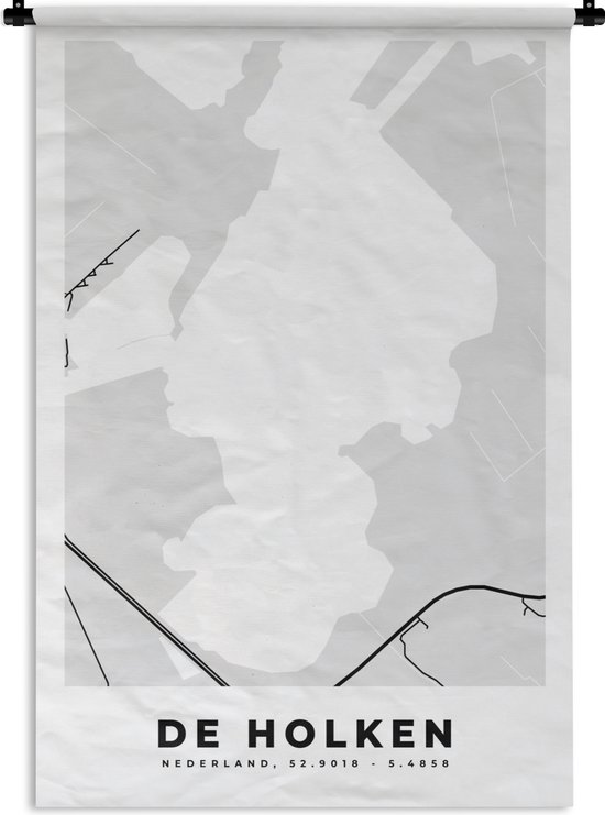 Wandkleed - Wanddoek - Friesland - De Holken - Kaart - Plattegrond ...